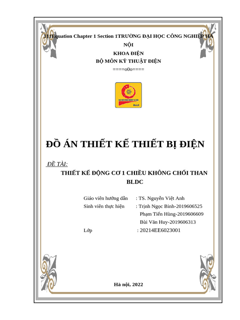 BTL Đ Án TBD Nhóm 12 | PDF