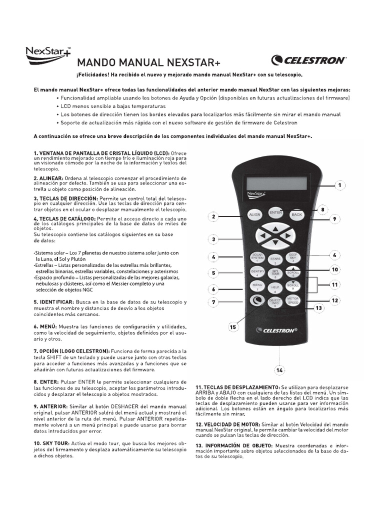 Celestron Mando Manual Nexstar | PDF
