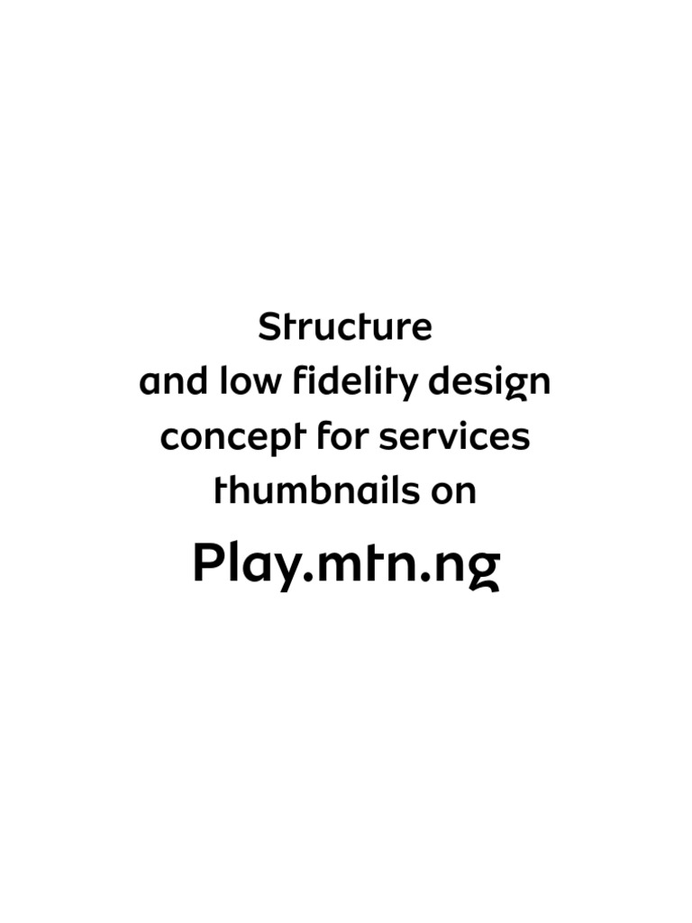 MTN Play Thumbnail User Interface Structure | PDF | Color | Logos