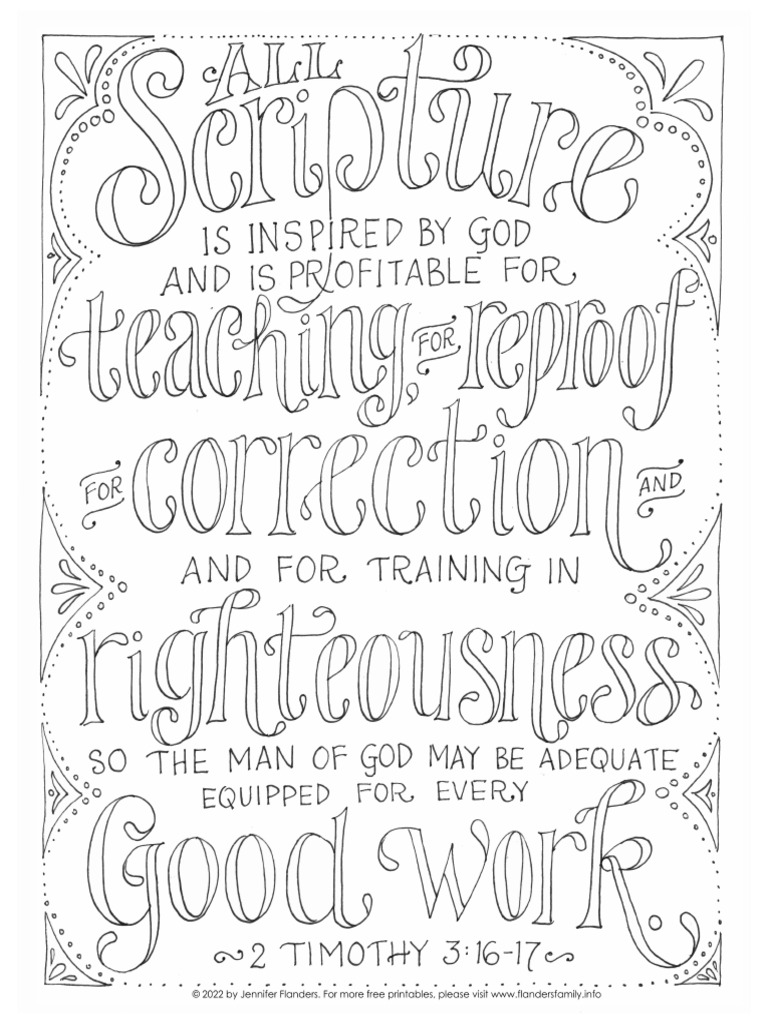 All Scripture Given Coloring Page | PDF