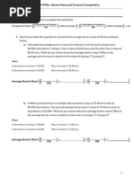 Average Atomic Mass Worksheet Answer Key | PDF
