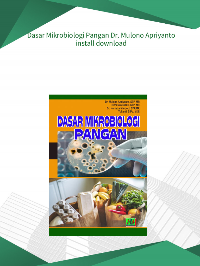 Dasar Mikrobiologi Pangan Dr. Mulono Apriyanto Instant Download | PDF
