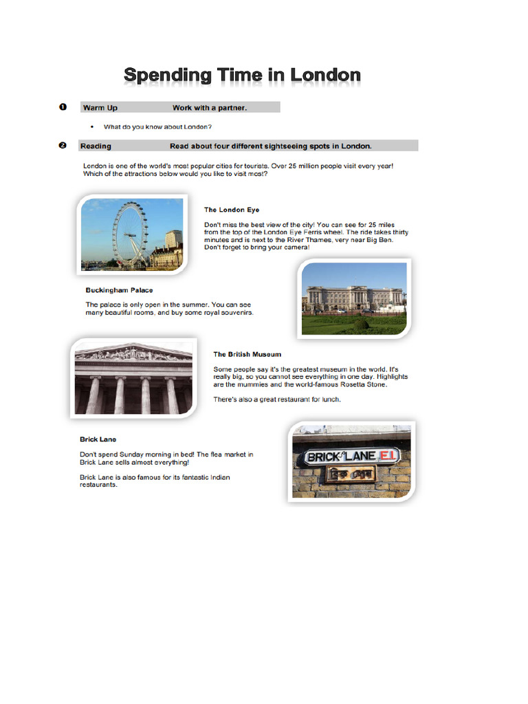 LONDON Worksheet | PDF