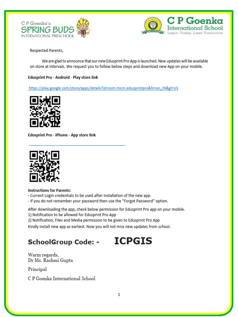 Edusprint Pro App Migration | PDF