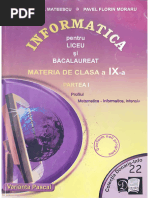 Mariana Milosescu - Manual Informatica Clasa IX | PDF