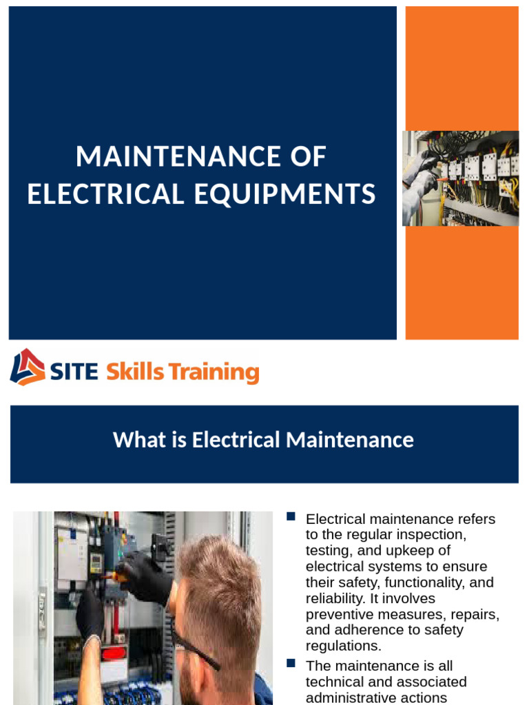 Maintenance of Electrical Equipments - SST | PDF | Electric Motor | Relay