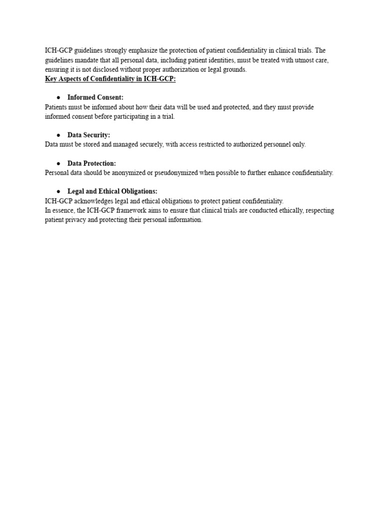 ICH GCP Guidelines | PDF