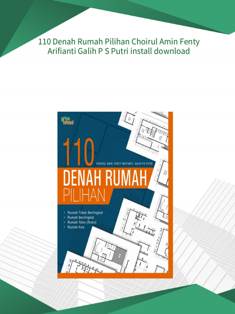 110 Denah Rumah Pilihan Choirul Amin Fenty Arifianti Galih P S Putri Download | PDF