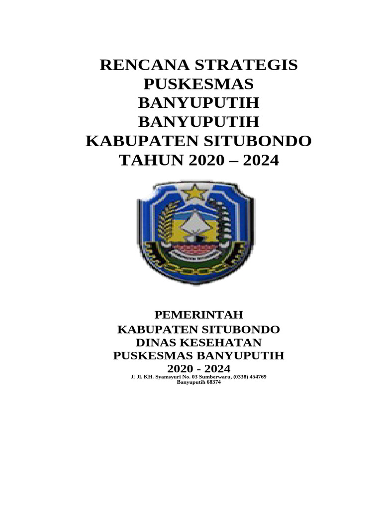 Renstra Puskesmas BLUD 2020 2024 Fix | PDF