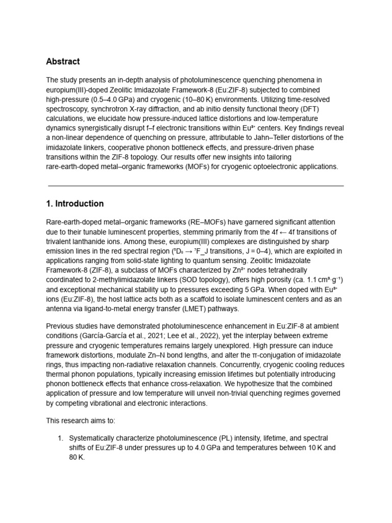 Investigating Photoluminescence Quenching Mechanisms in Europium-Doped ...