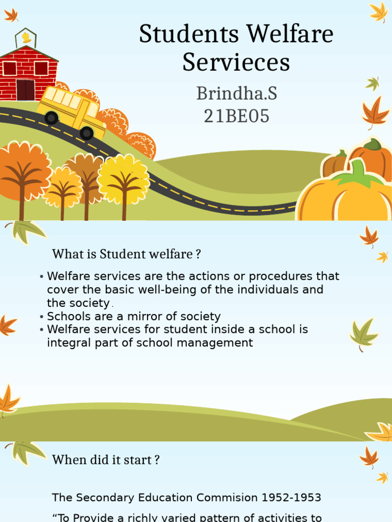 Student Welfare Services Overview | PDF