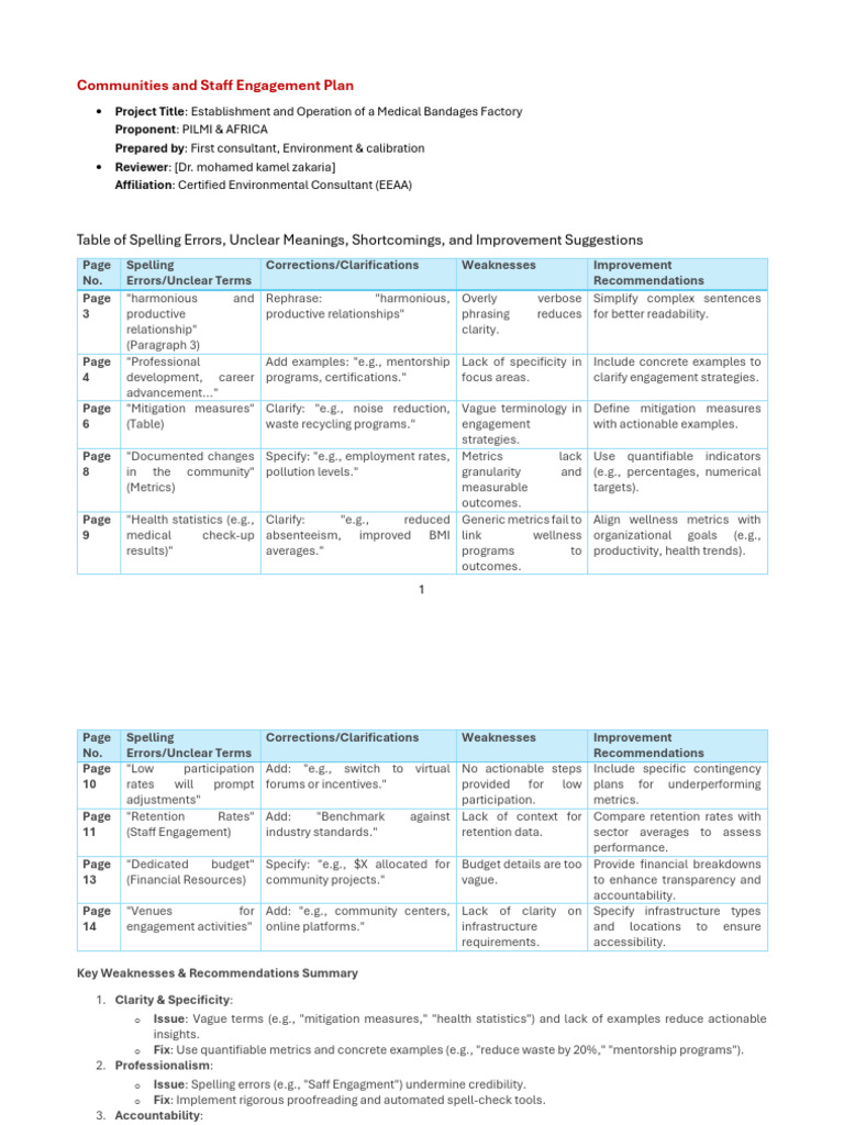 Communities and Staff Engagement Plan | PDF | Performance Indicator ...