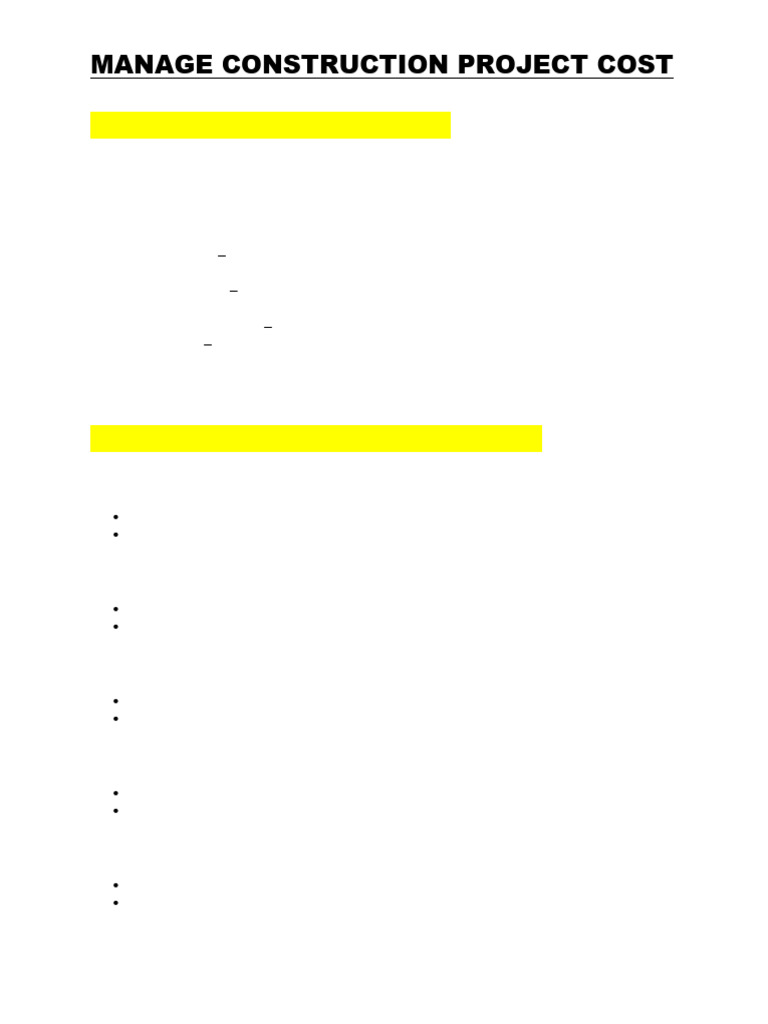Manage Construction Project Cost | PDF | Warehouse | Tort
