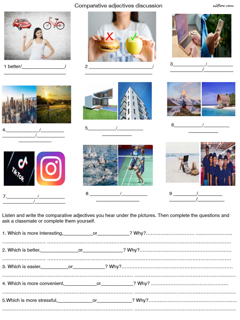 Comparative Adjectives Discussion 2022 | PDF