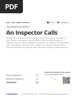 AQA Past Paper Questions: An Inspector Calls | PDF | Plays