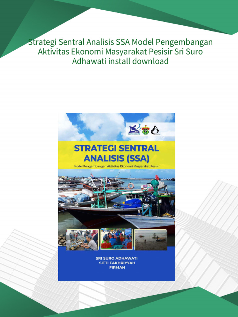 Strategi Sentral Analisis SSA Model Pengembangan Aktivitas Ekonomi ...