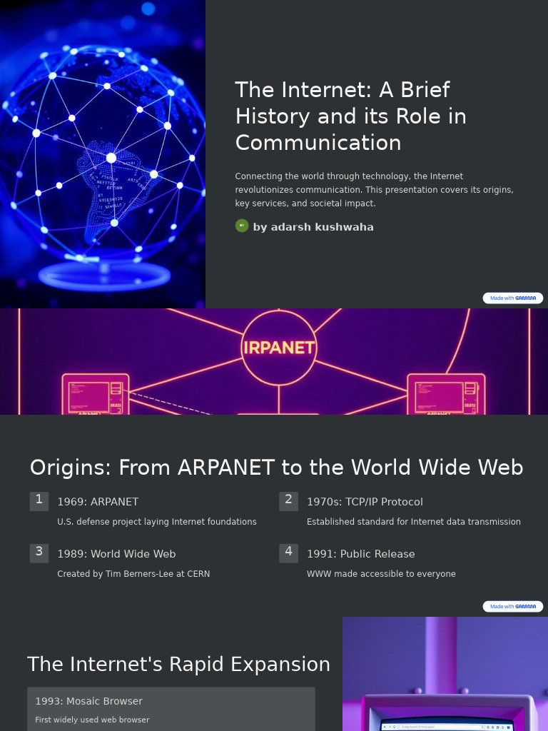 The Internet A Brief History and Its Role in Communication | PDF ...