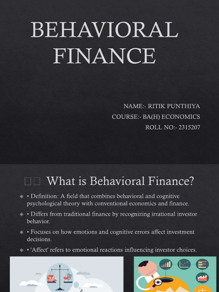 Understanding Behavioral Finance Concepts | PDF