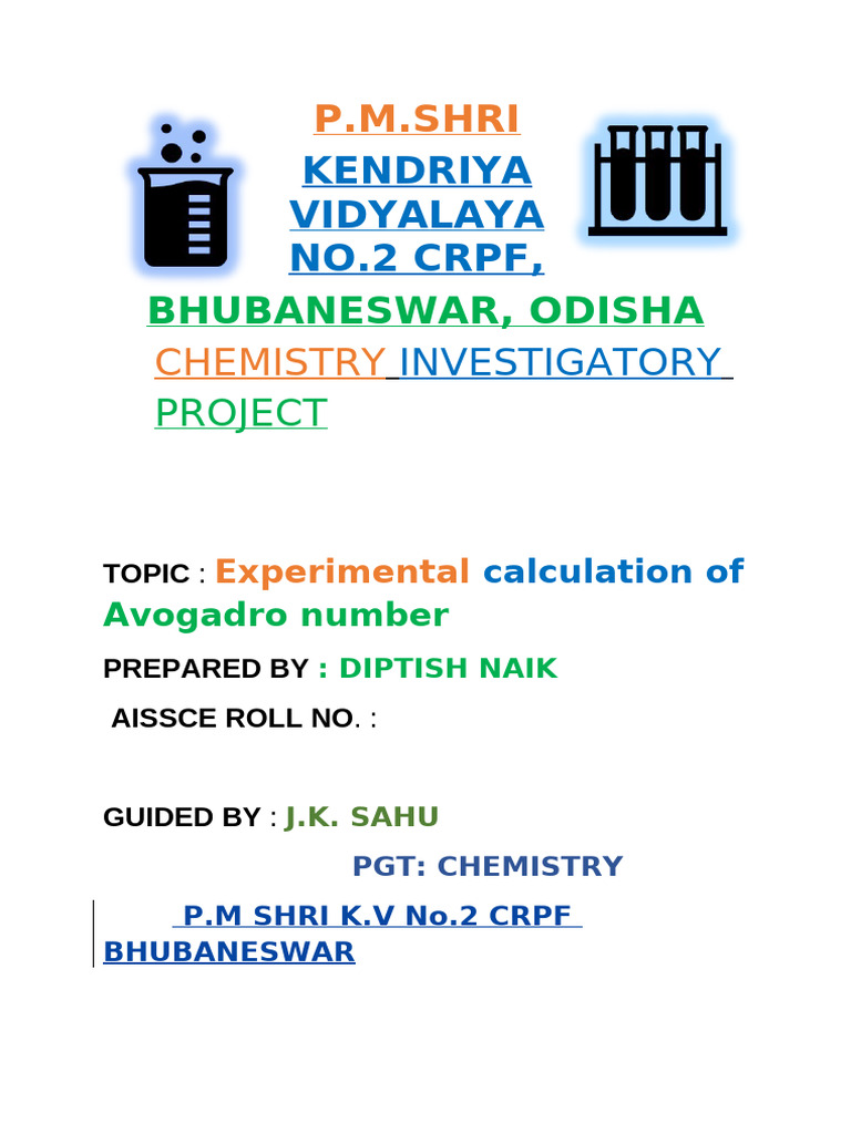 Avogadro Experimental Calculation | PDF | Mole (Unit) | Gases