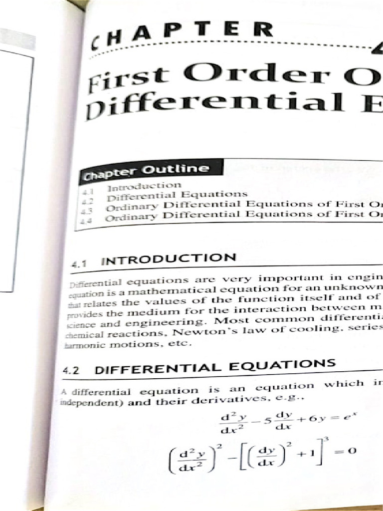 Maths - First Ordinary Differential Equations | PDF