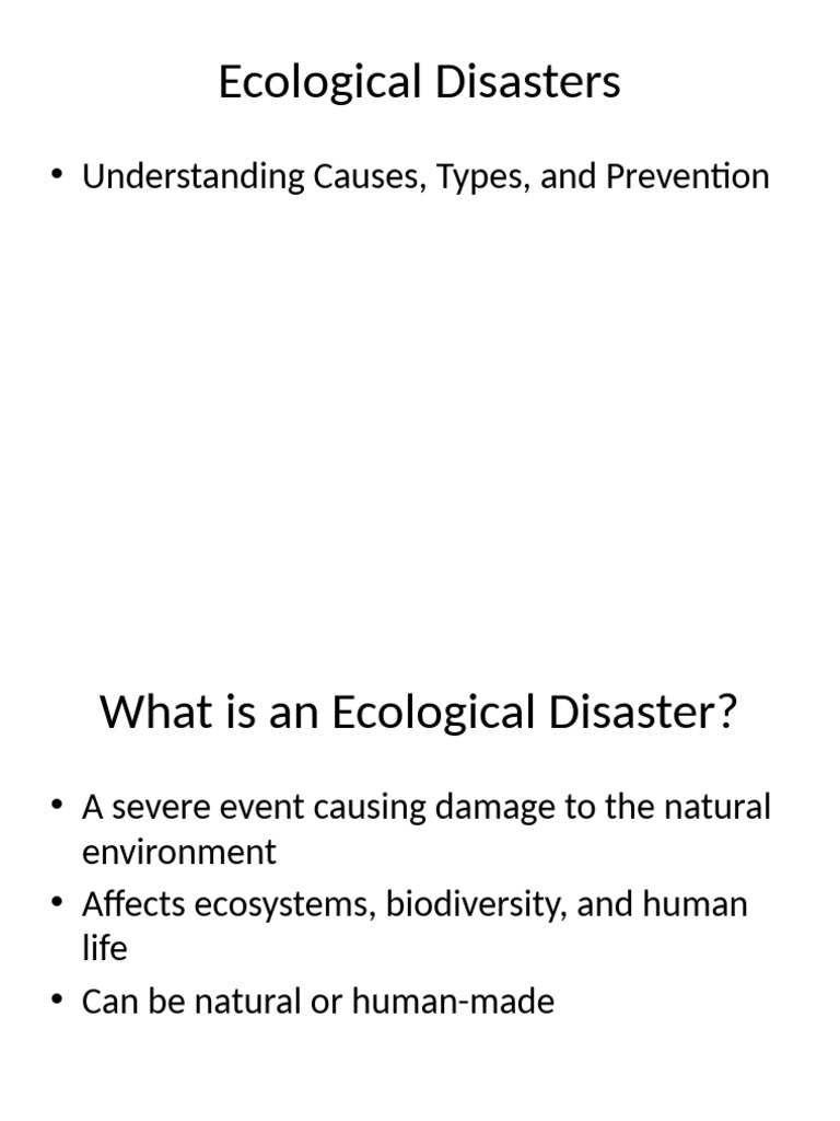 Ecological Disasters Presentation | PDF