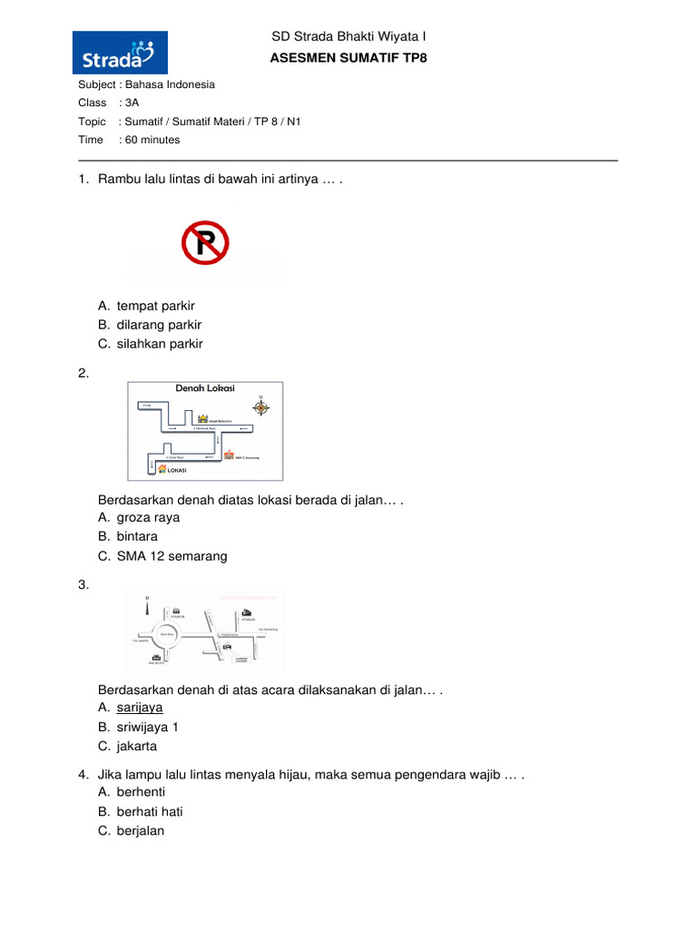 Bahasa Indonesia - ASESMEN SUMATIF TP8 - Question | PDF