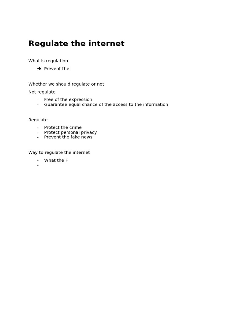 Regulate The Internet | PDF