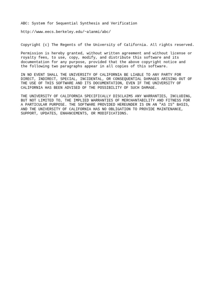 ABC: Sequential Synthesis & Verification System | PDF