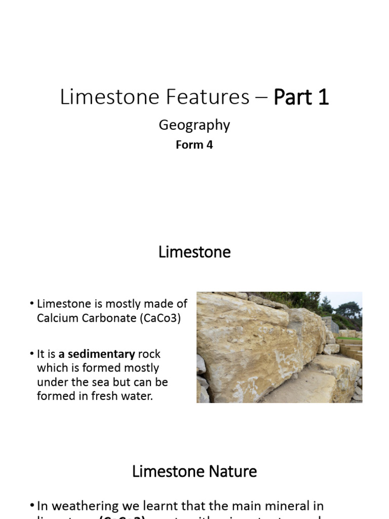 Limestone Features - Part 1 | PDF