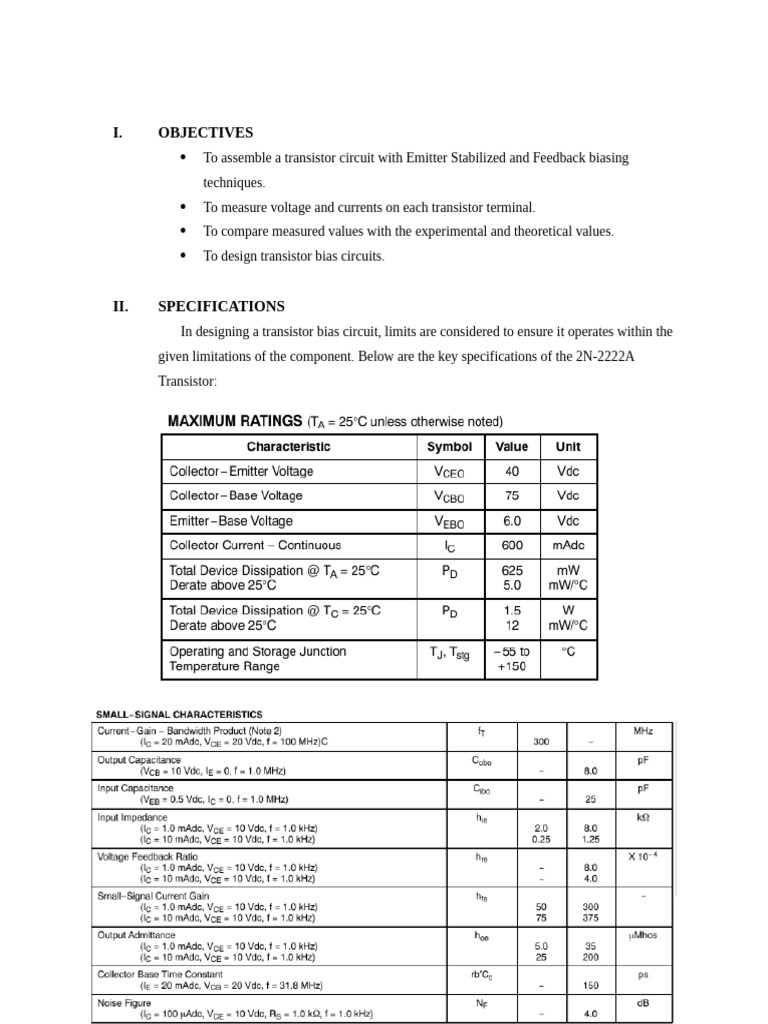 BJT Biasing Circuit | PDF | Bipolar Junction Transistor | Electrical Components