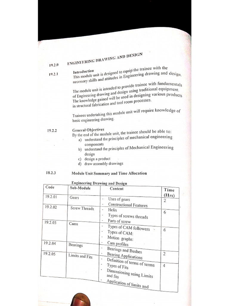 Engineering Drawing and Design Sylabus | PDF