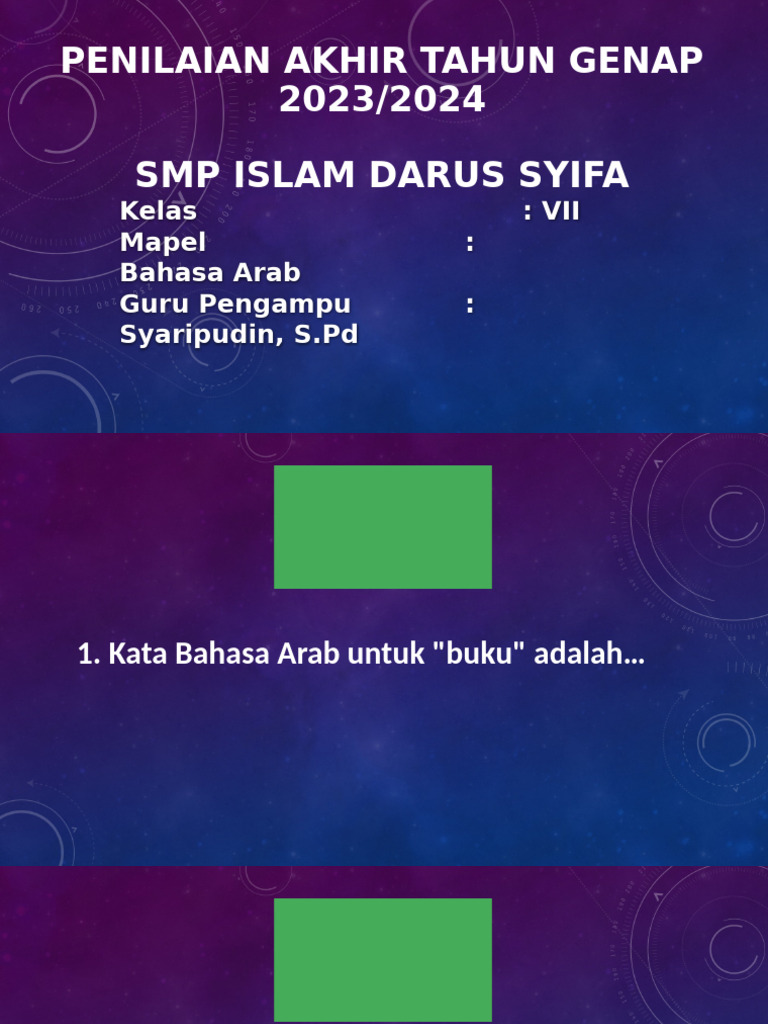 3. Pat Genap 2023-2024 Bhs Arab Vii | PDF