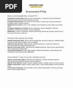 UPSC 2025 Environment and Ecology Syllabus | PDF | Biodiversity | Ecosystem