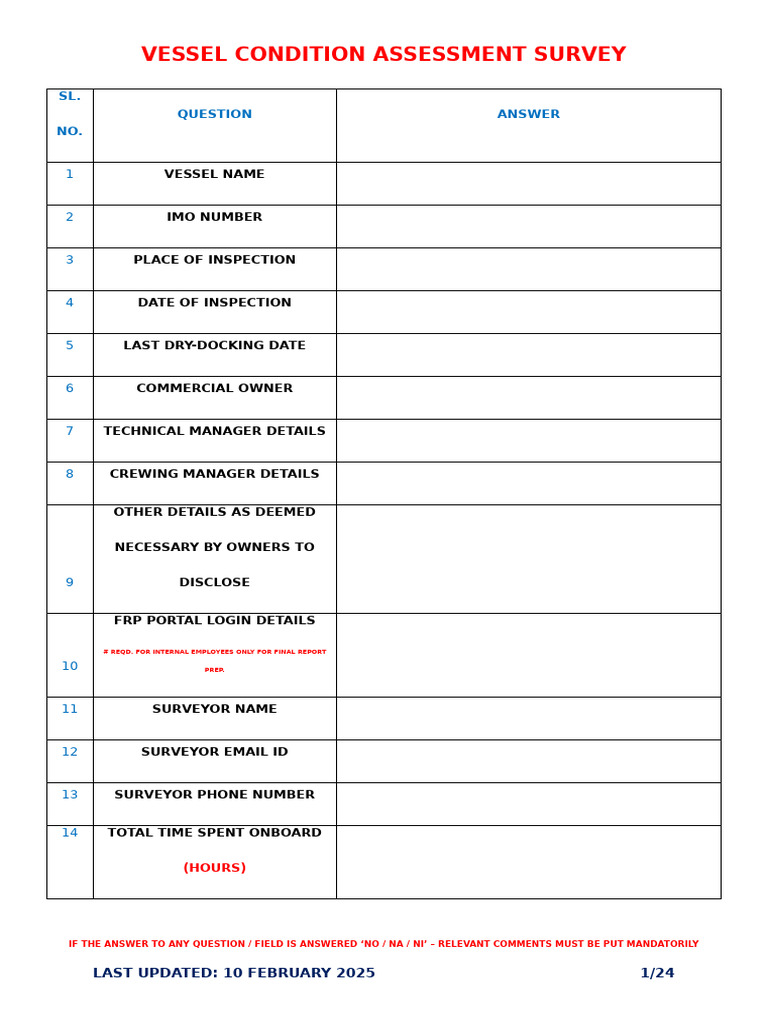 Cas Checklist - For Sharing With New Surveyors | PDF