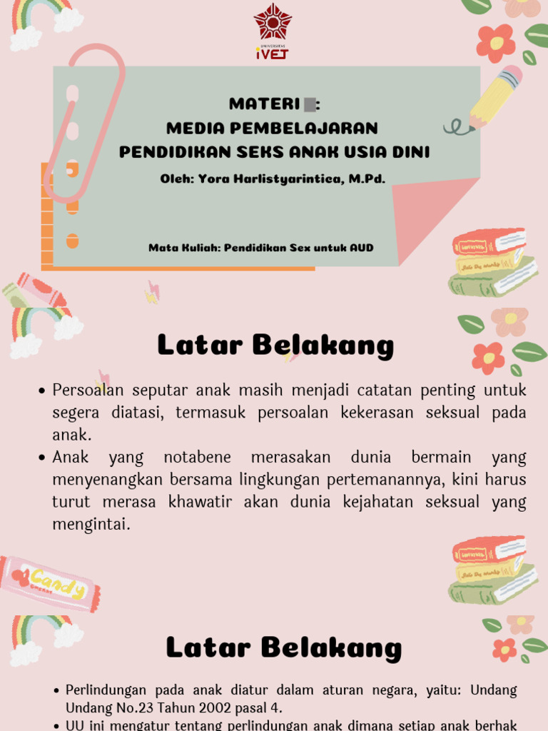 Materi 4 Pendidikan Sex Untuk AUD | PDF