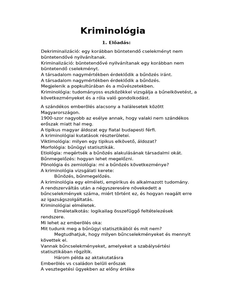 Kriminológia | PDF