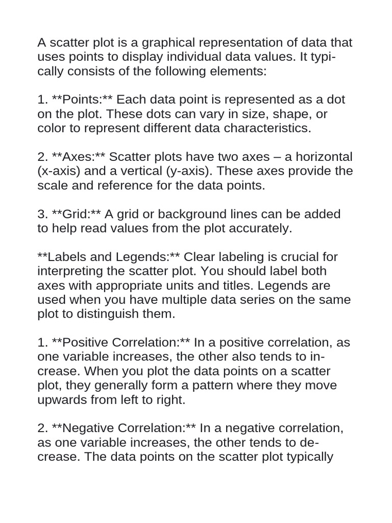 Characteristics of Scatter Plots | PDF