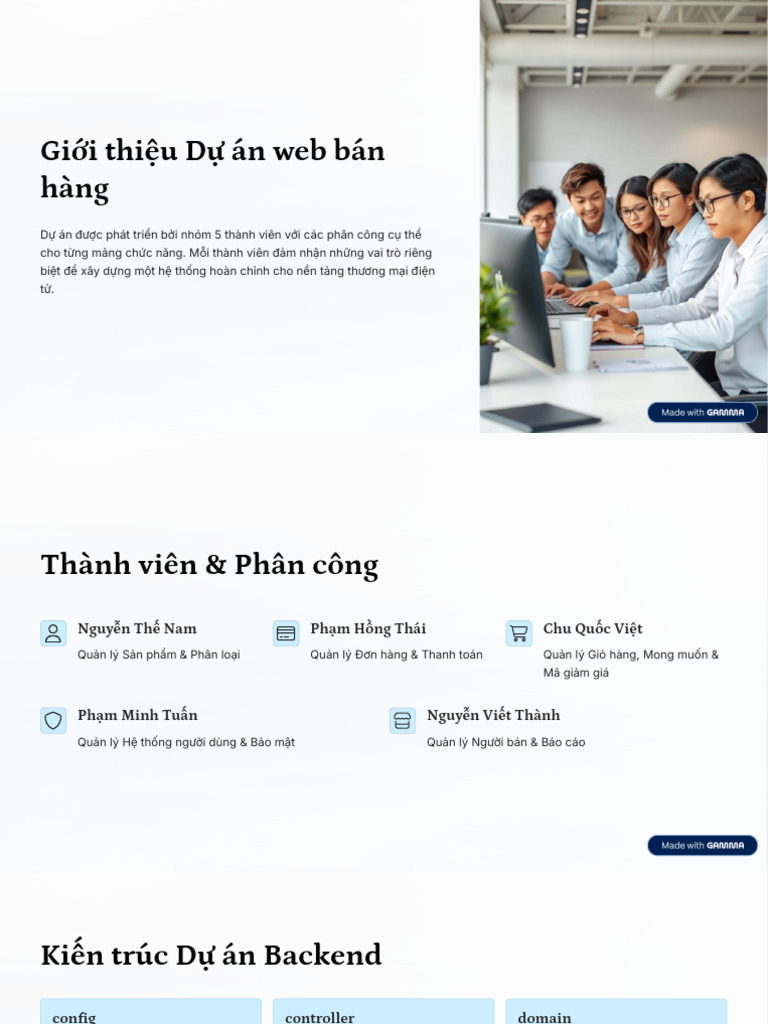 Gioi Thieu Du An Web Ban Hang | PDF