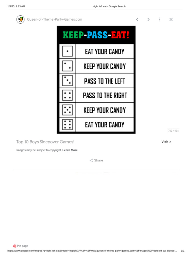 Right Left Eat - Google Search | PDF