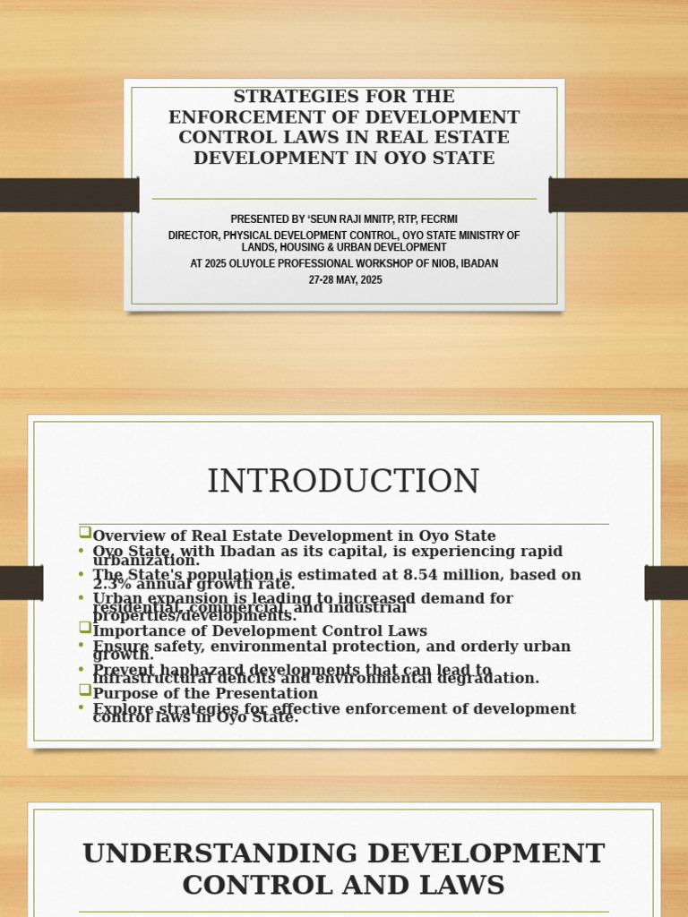 Strategies For The Enforcement of Development Control Laws | PDF ...