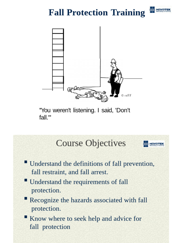Fall Protection Training Overview | PDF | Safety