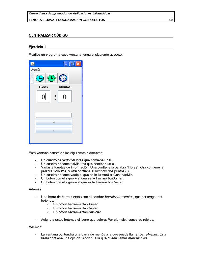Java Programacion Con Objetos 15 | PDF | Lenguaje de programación | Ventana (informática)