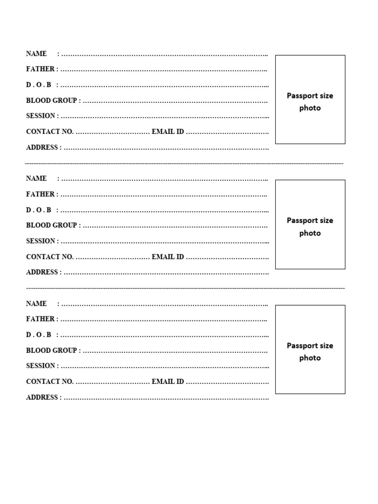 Id Card Format | PDF