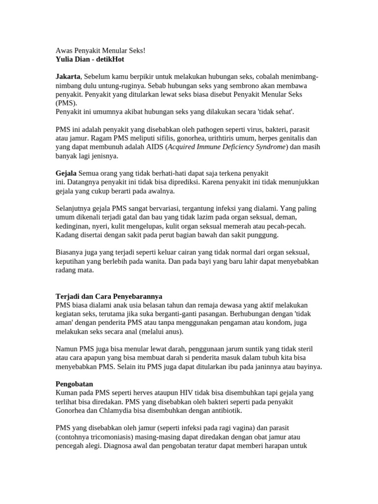 Awas Penyakit Menular Seks | PDF