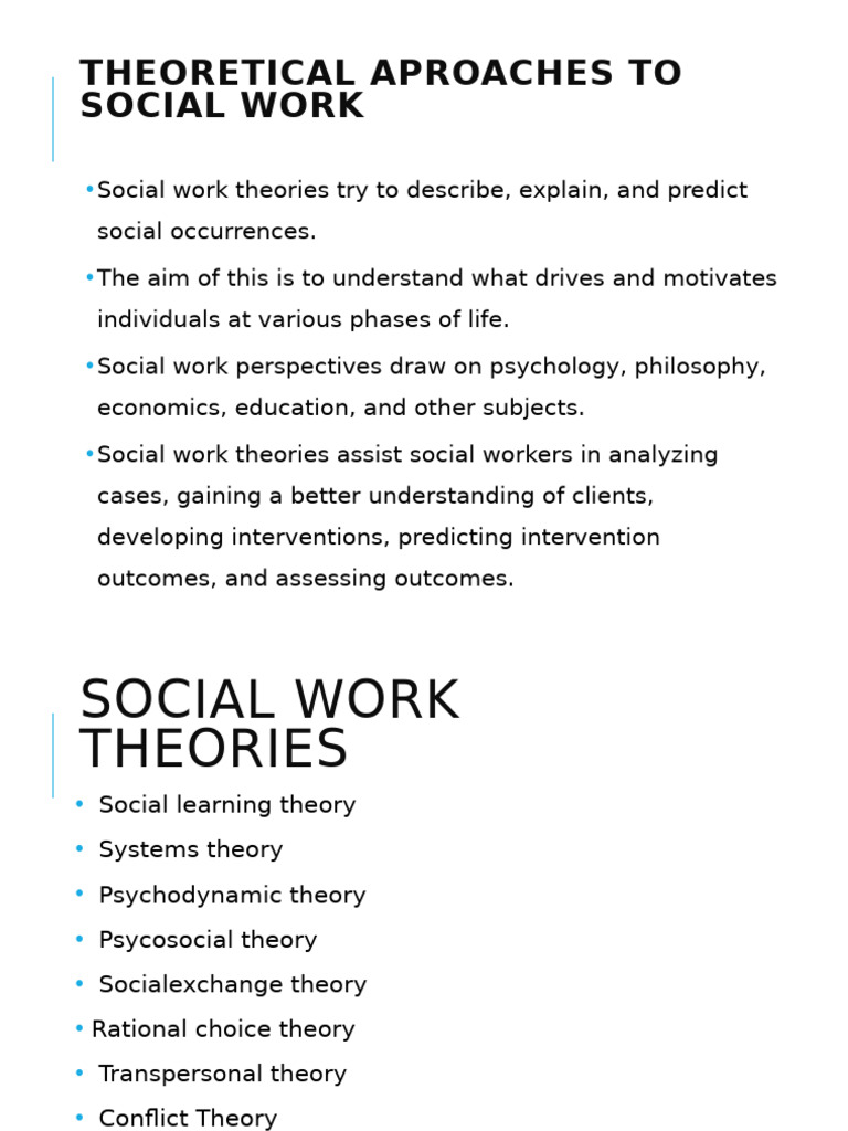 Social Work THEORY FINAL GR 2mm | PDF | Behavioural Sciences ...