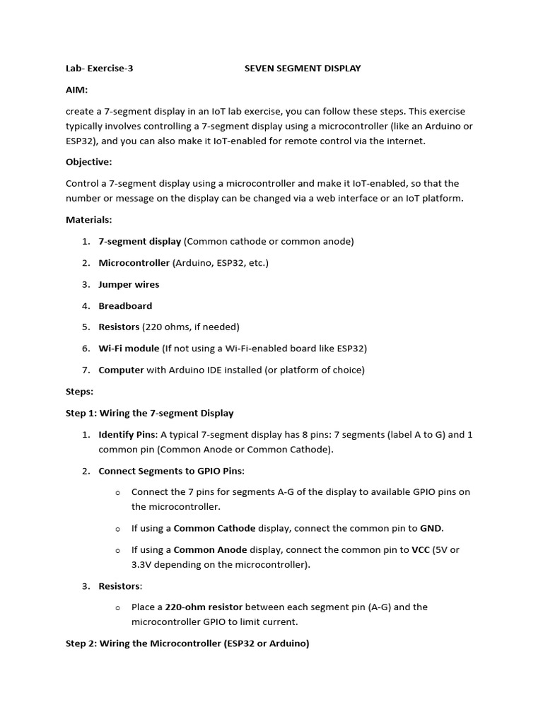 7 Segment | PDF | Arduino | Computer Engineering