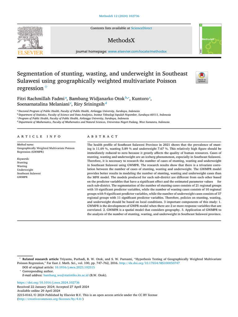 1 s2.0 S2215016124001894 Main | PDF | Regression Analysis | Multicollinearity