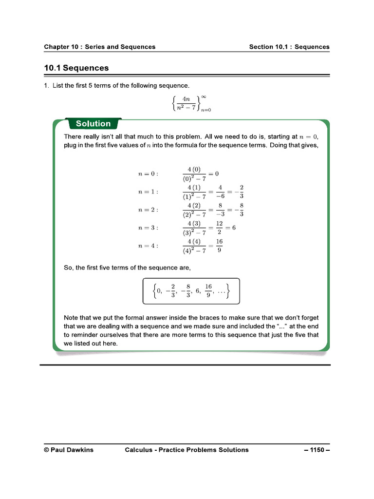 Series and Sequences Problems | PDF