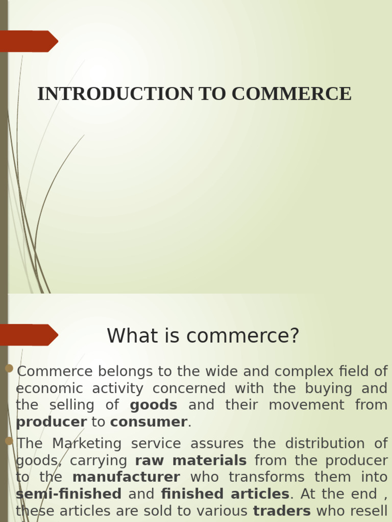 Chapter 3 What Is Commerce | PDF | Commerce | Goods