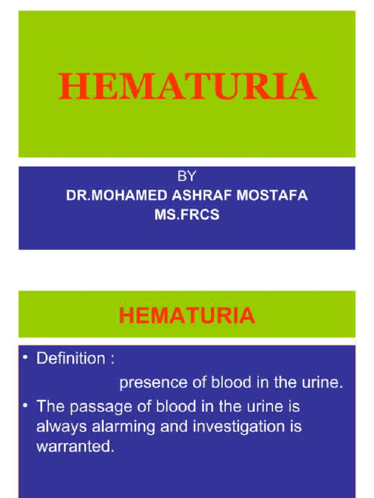 Hematuria | PDF